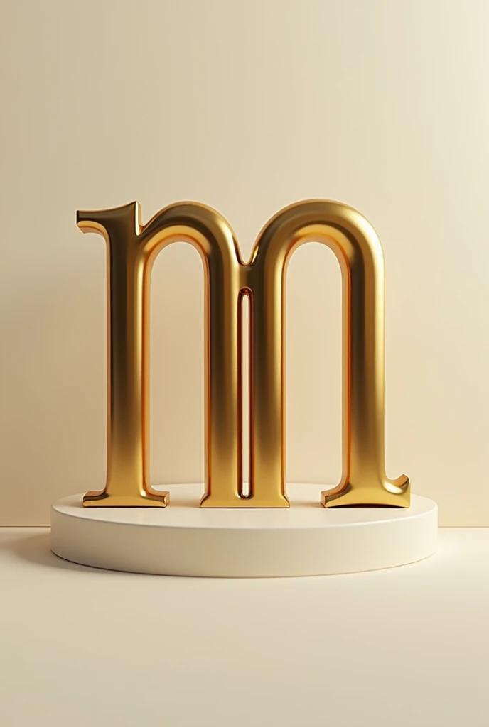 Generate a typography for a logo with the letters mm in gold - SeaArt AI