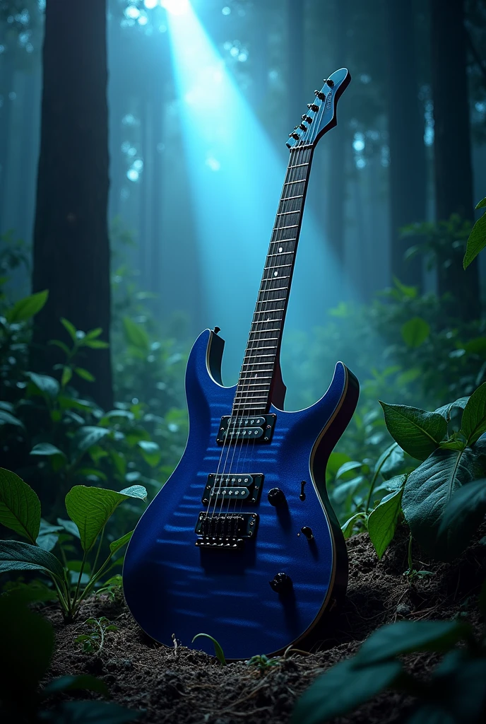 An Ibanez AZ47P1QM-DEB , guitar with a line of light coming from the ...