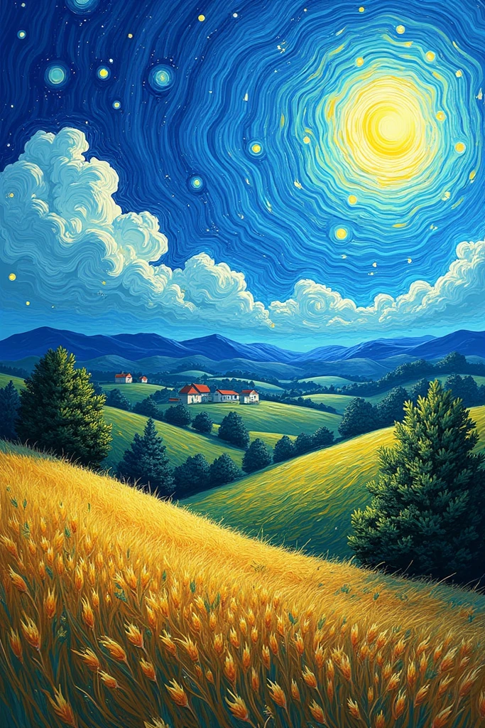 Create beautiful van goh image - SeaArt AI