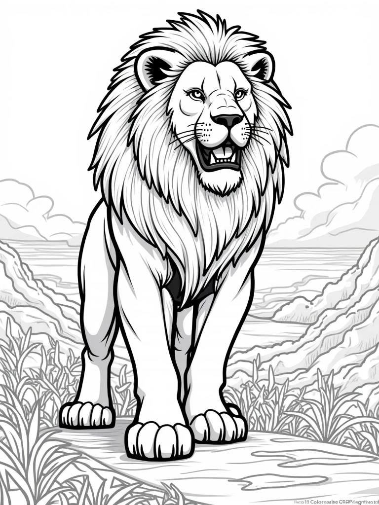 Create lion drawings for s to color - SeaArt AI