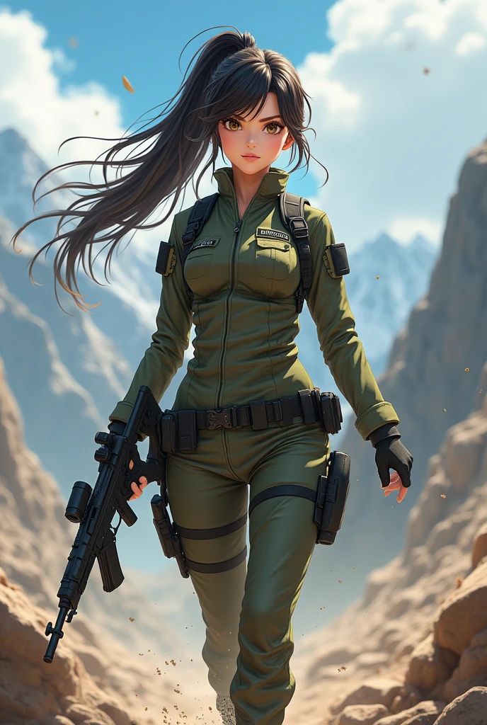 Animated female military character - SeaArt AI