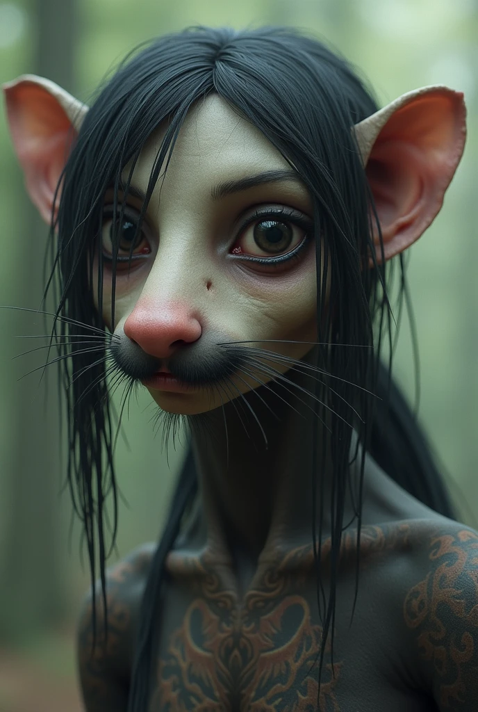 Mix a human with a giant chepa with a rat and put on it a thin face of ...