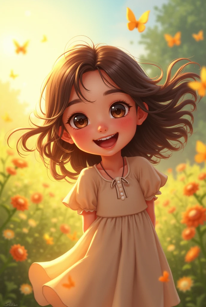 A happy girl - SeaArt AI