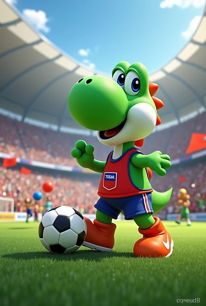 Yoshi doing Chilean soccer - SeaArt AI