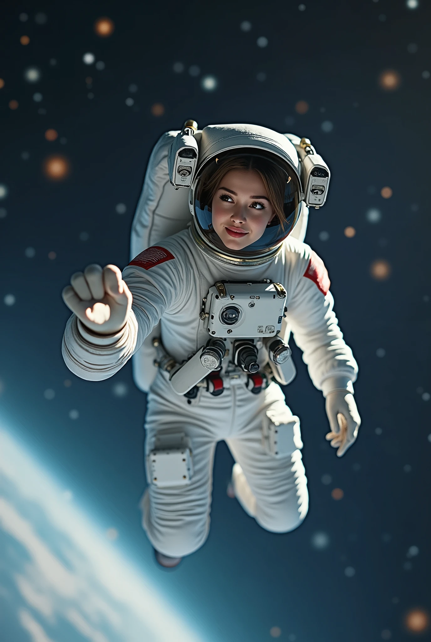 Astronaut in outer space with earth in background - SeaArt AI