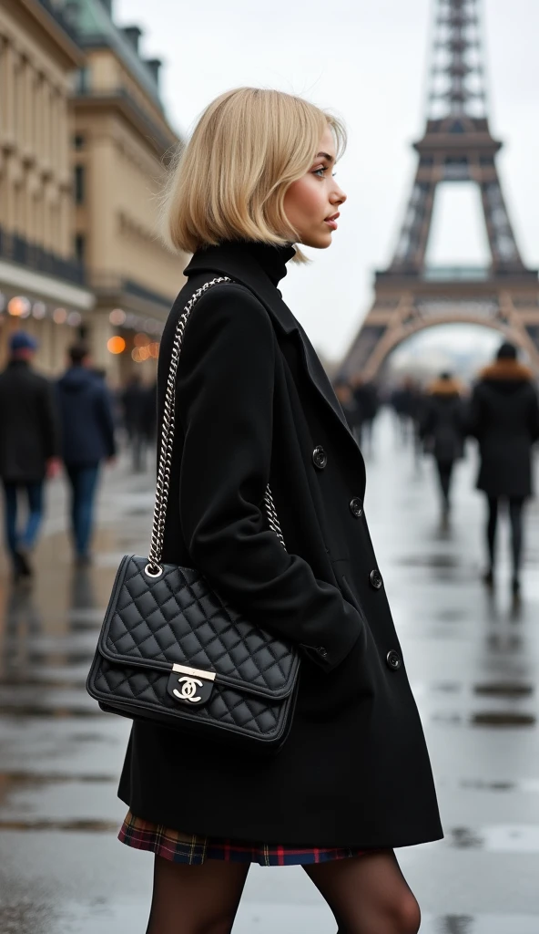 Beautiful (((Latina))) girl named Luna, ((((profile view)))) - SeaArt AI