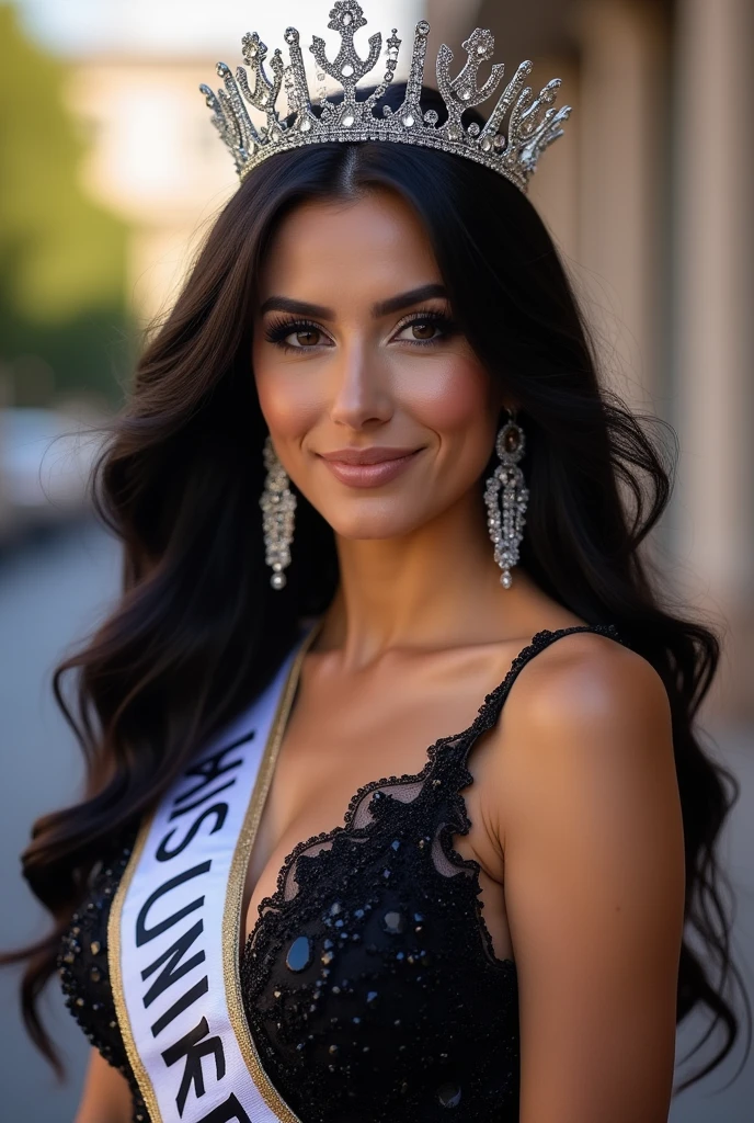 Miss Universe Armenia, Photoshoot, Wearing a Sparkling Crown - SeaArt AI