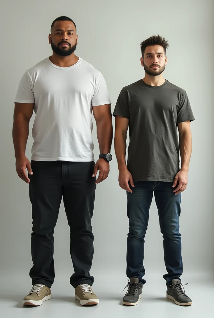 213 cm man next to a 174 cm man , accurate height difference - SeaArt AI