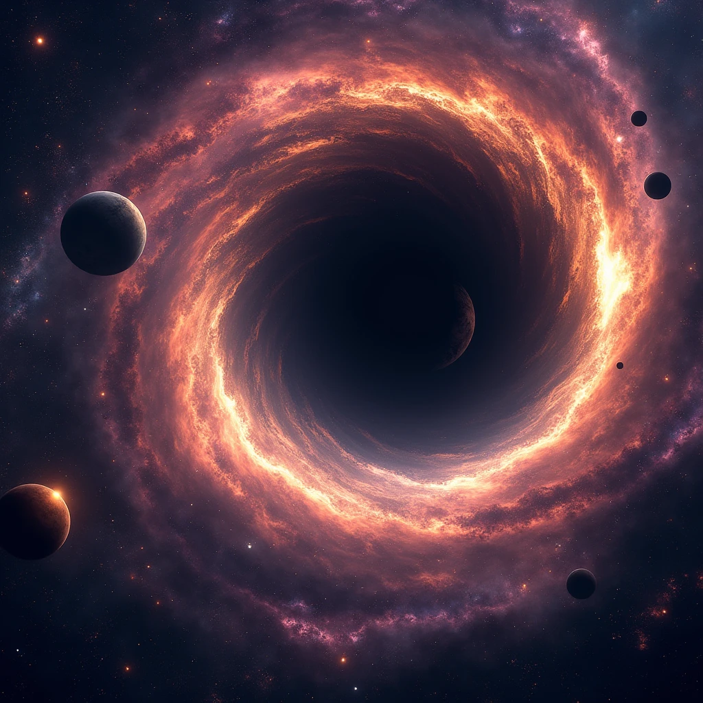 Create a texture of a large colorful swirl in space representing a huge ...