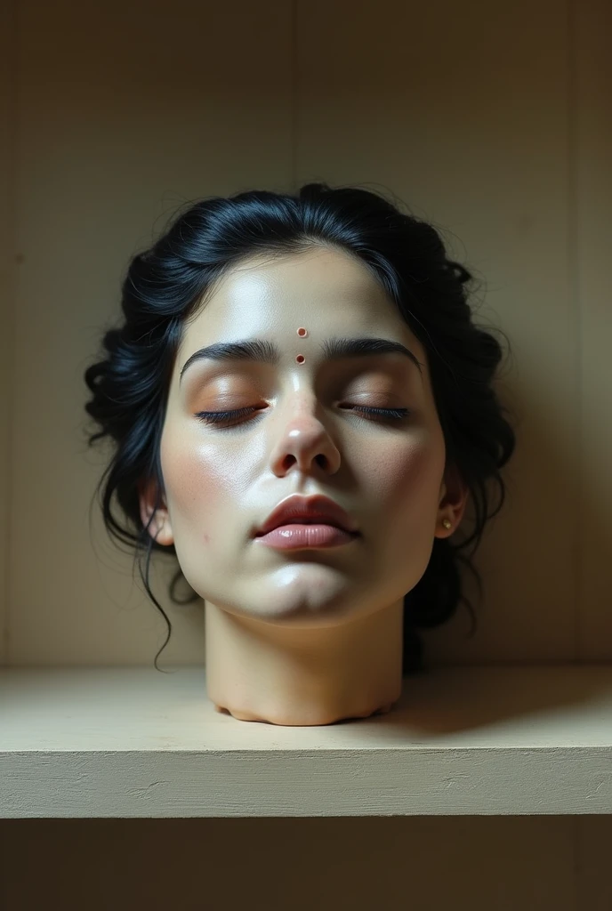 ((Indian Beautiful Bride disembodied head on shelf)), Severed Head ...