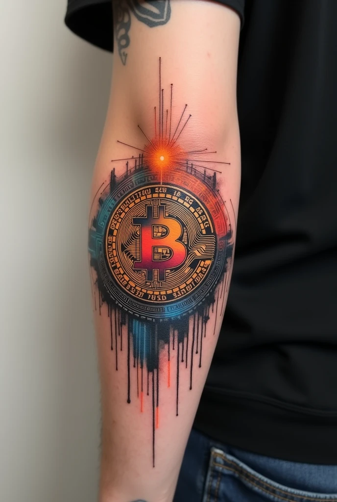 Bitcoin tattoo - SeaArt AI