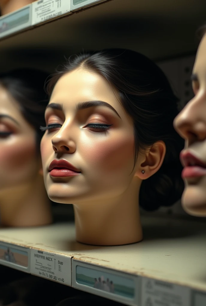 ((Indian Beautiful Bride's disembodied head on store display shelf ...