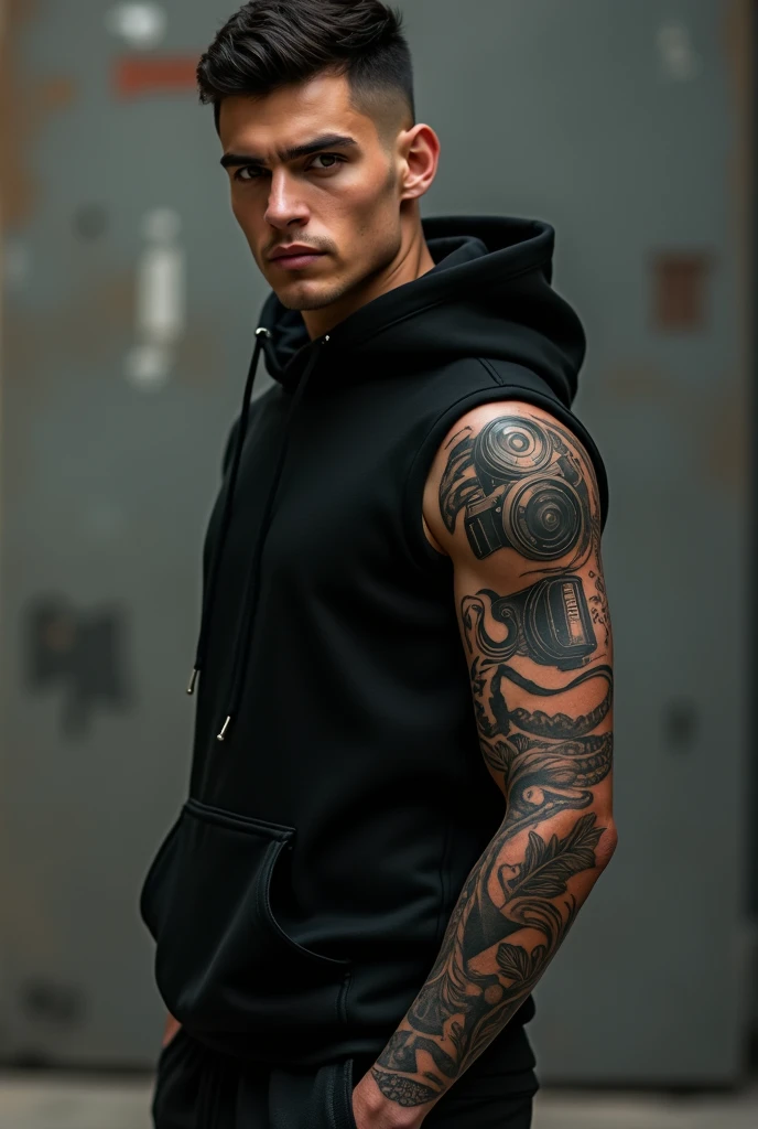 "Hyper-realistic forearm tattoo photo, styled like a high-fashion ...