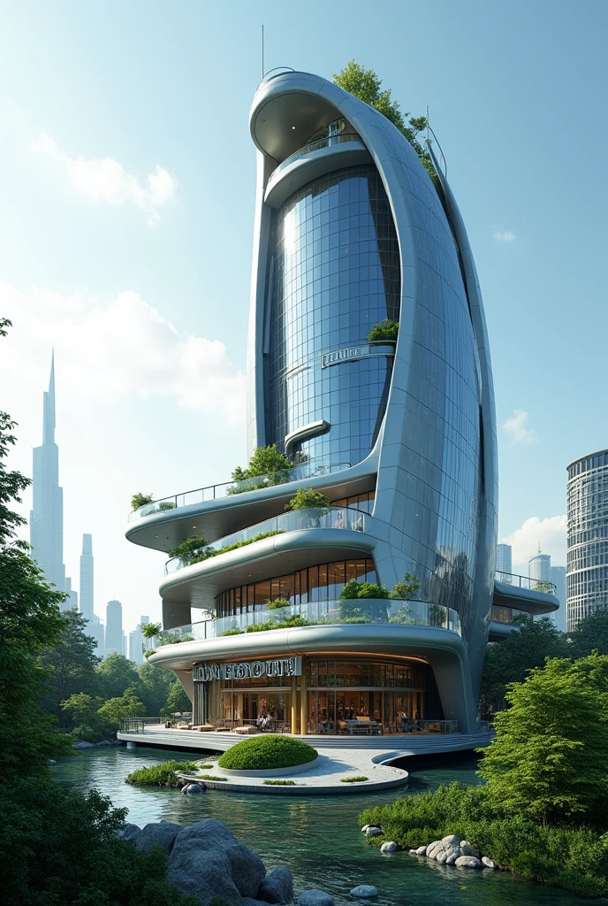 Created a Futuristic Luxury Building, glossy architecture, Futuristic ...