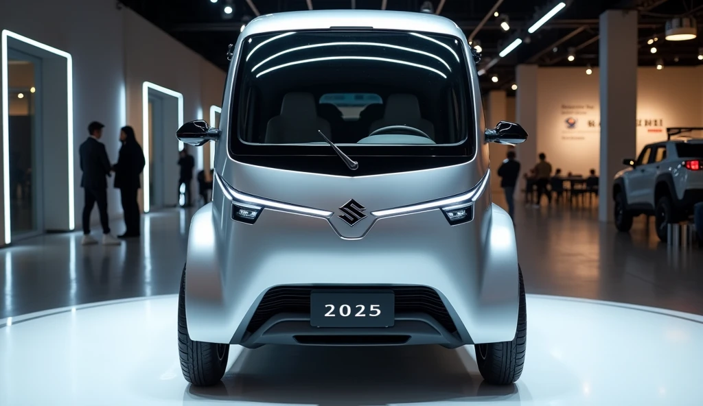 Silver front view 2025 Suzuki Electric Auto Rickshaw in the showroom ...