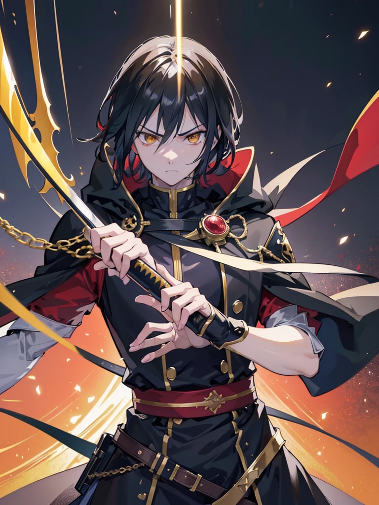 A close up of a person holding a sword in a city, top 25 fantasy anime ...