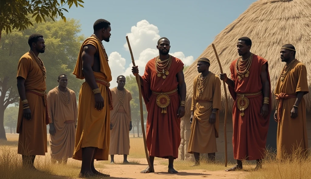 12. The elders (wearing serene Zambian Ngoni tribe attire without a ...