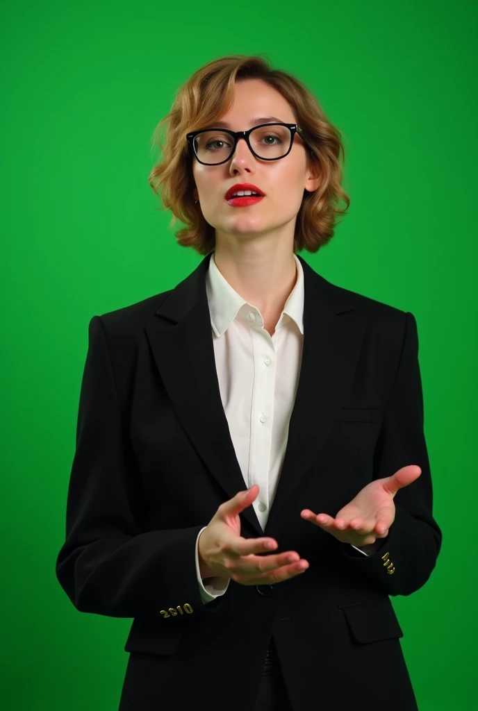 A 22-year-old fair-skinned young woman standing slightly tilted - SeaArt AI