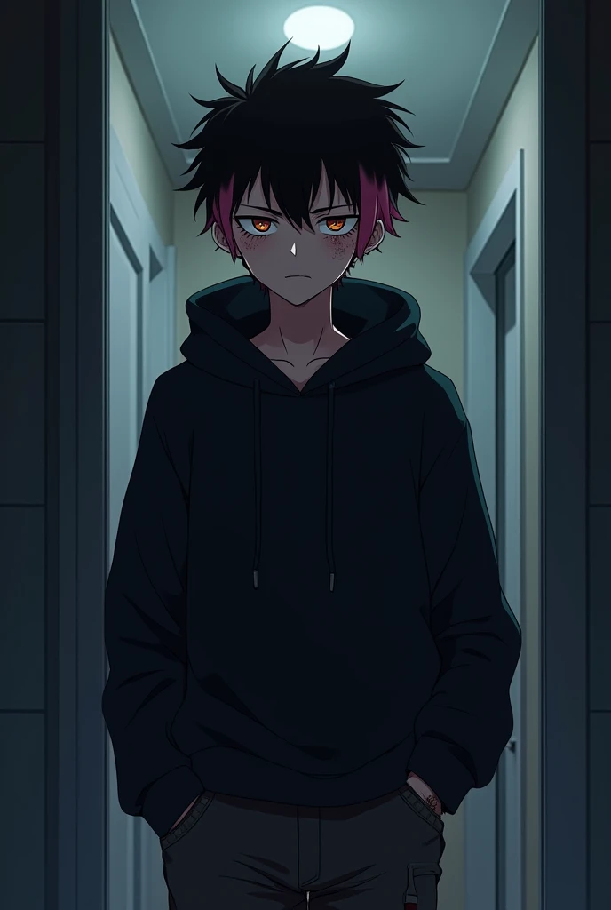 Boy. Man. Anime. Realistic. Bruises. Darkcircles under eyes. Orange ...