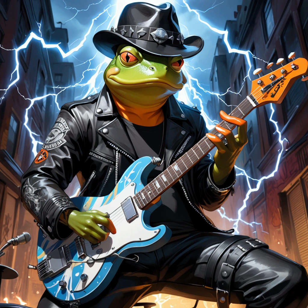 Closeup, Awe-inspiring, awe-striking painting of an extremely badass ...