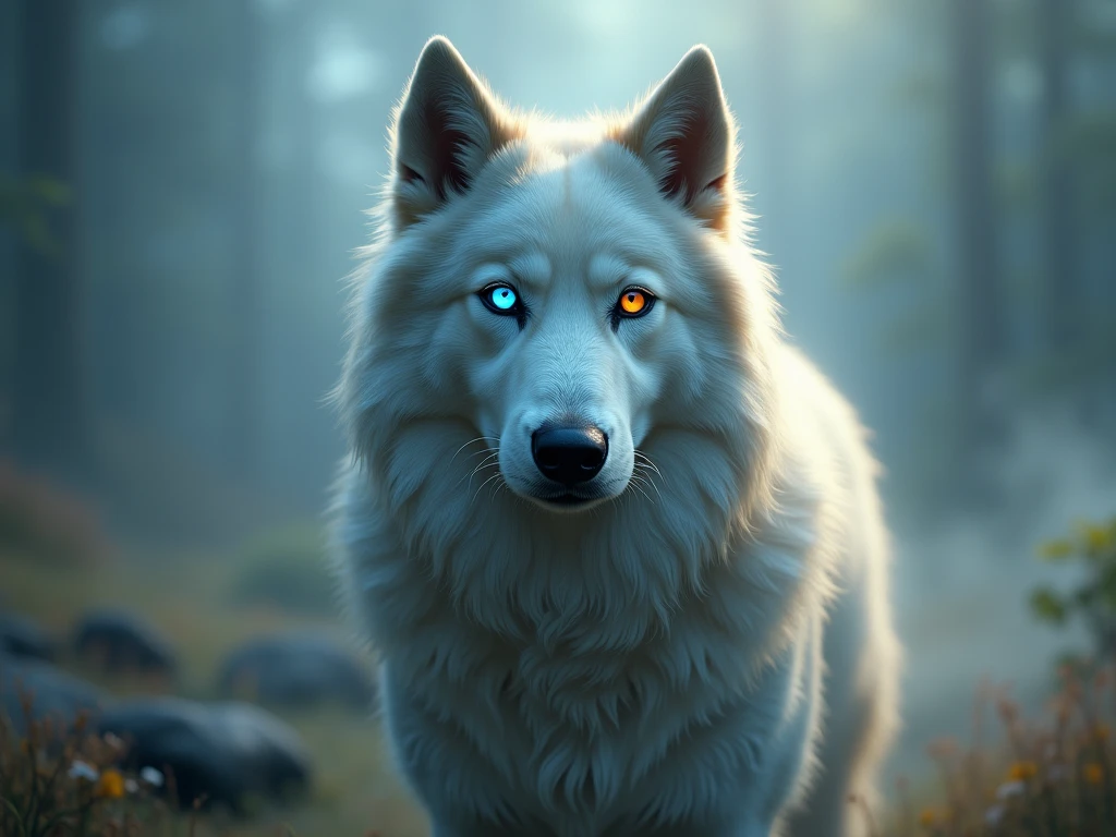 Dog With 2 Different Colored Eyes: Spiritual Meaning - SeaArt AI