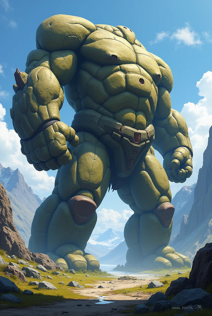 2d illustration of a big bolder - SeaArt AI