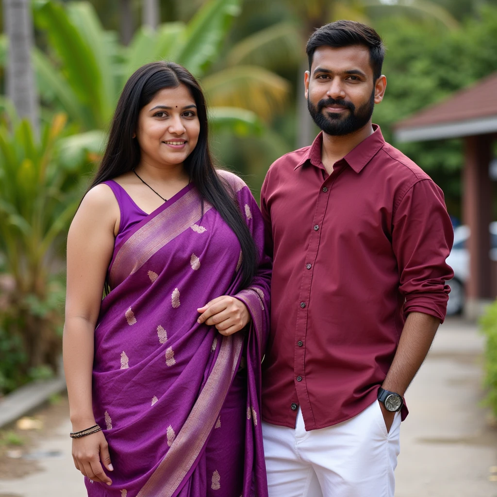 Photo of kerala straight couple gokul and reshma at a marriage function ...