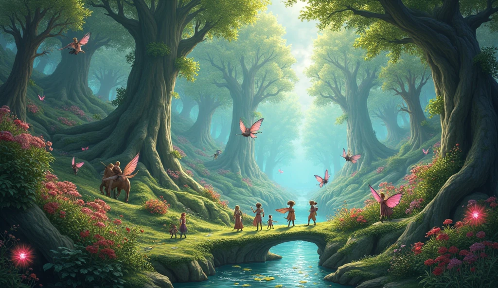 a fantastic fairy-tale world created by a - SeaArt AI