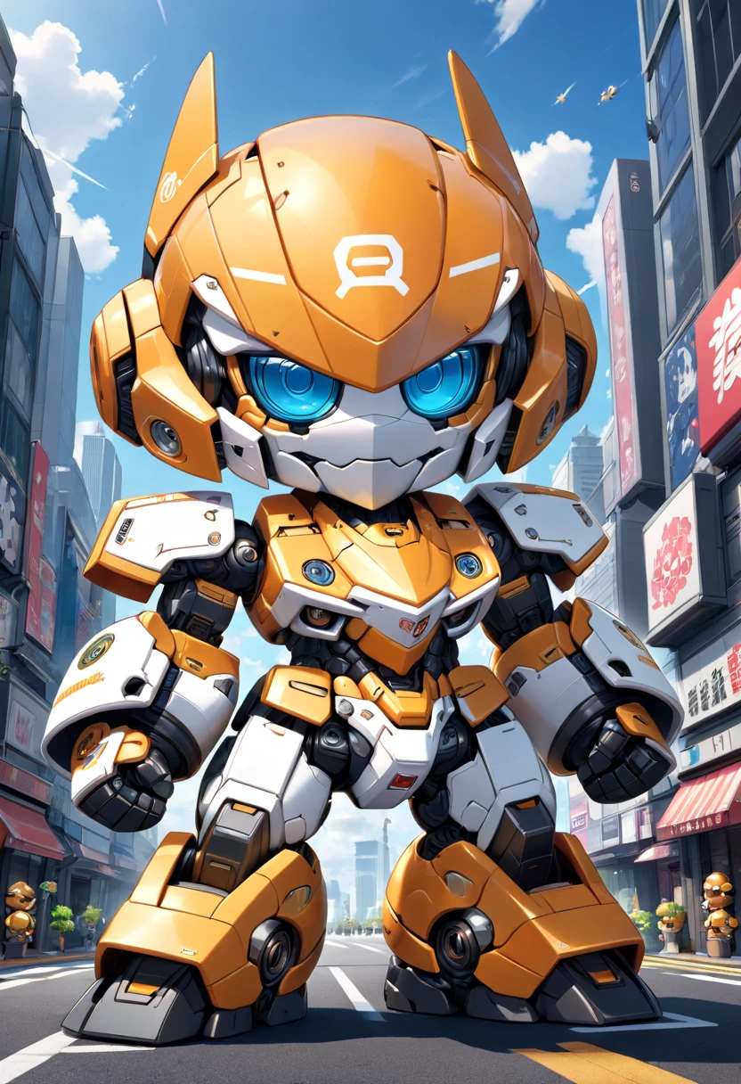 Chibi, super deformed, mecha, smile, cool pose, ultra detailed - SeaArt AI