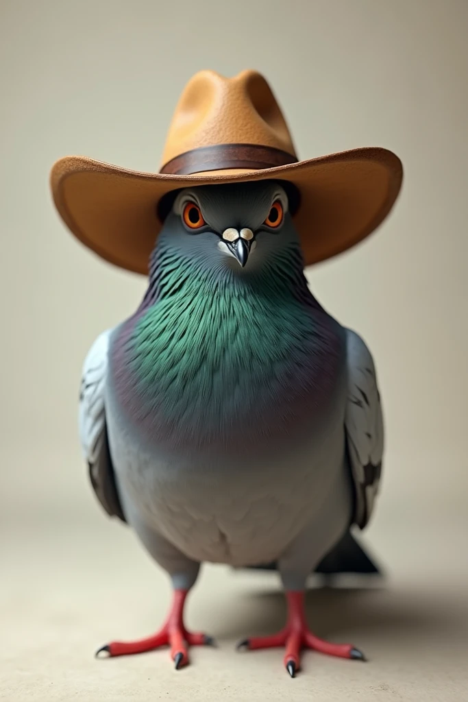 A pigeon with a cowboy hat - SeaArt AI