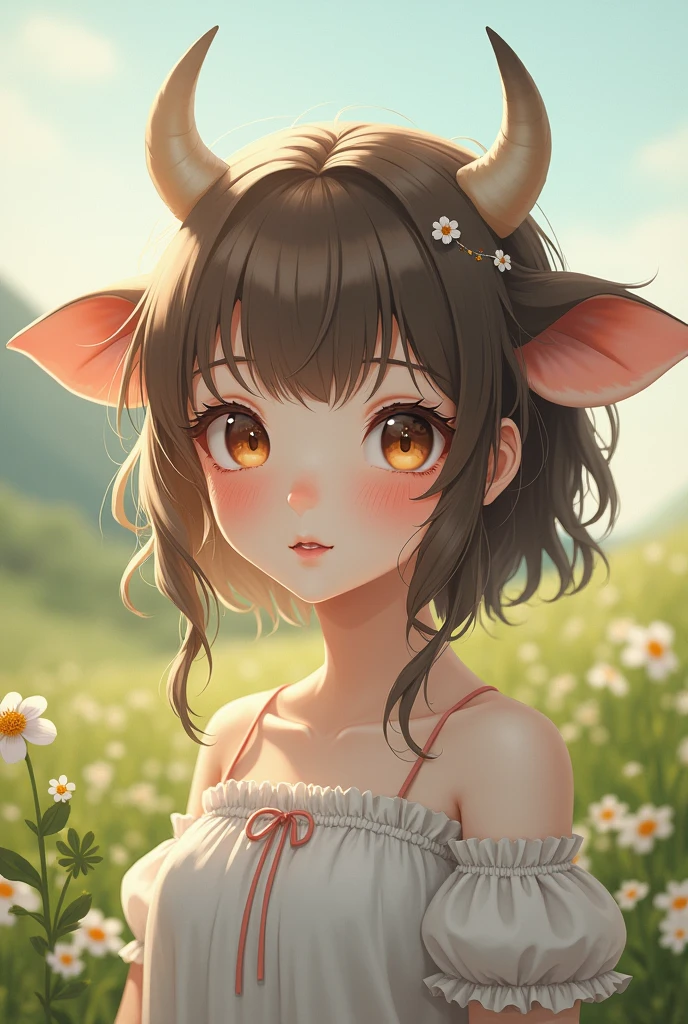 Anime girl half cow - SeaArt AI