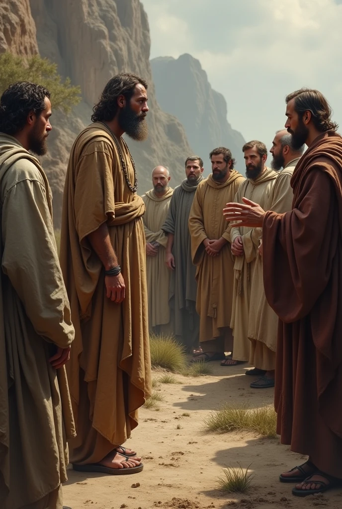 The scene shows the beginning of the lineage of the Israelites - SeaArt AI