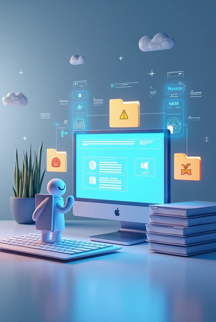 Make an image of file management on computers - SeaArt AI