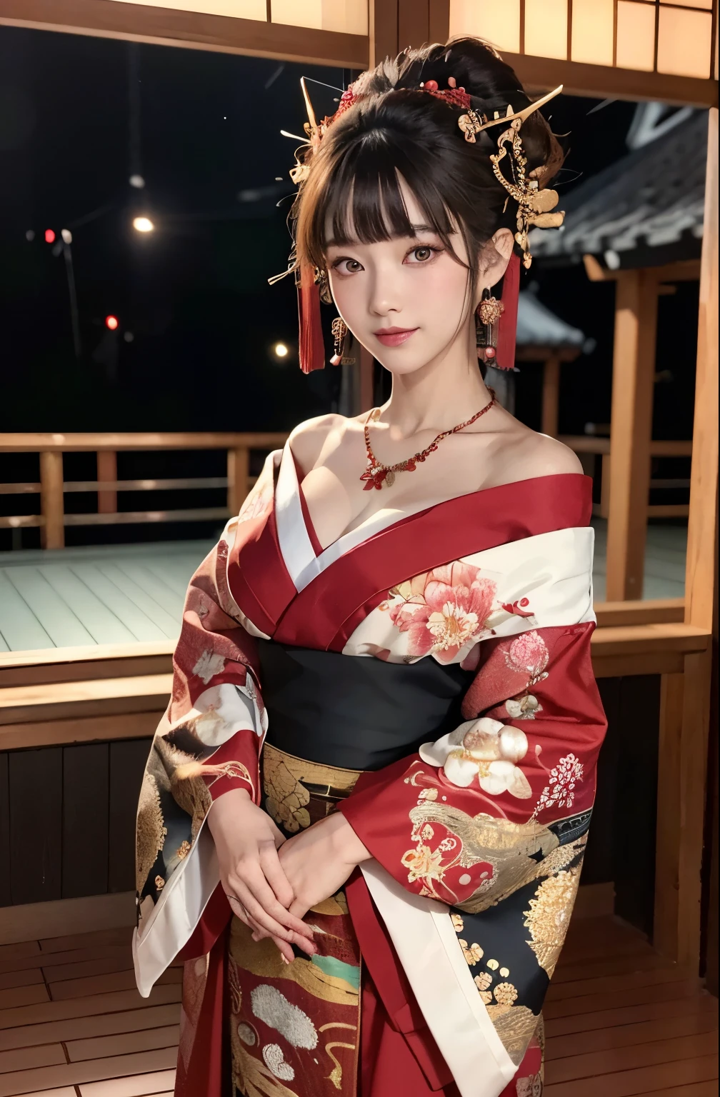 Araffe dressed in a kimono and a traditional japanese dress - SeaArt AI