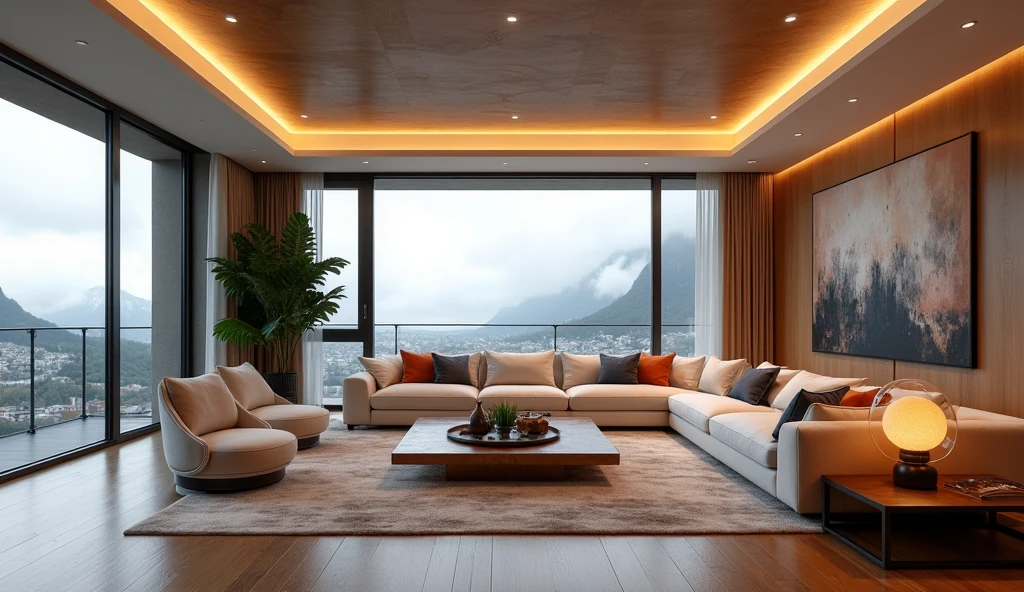 Cool living room - SeaArt AI