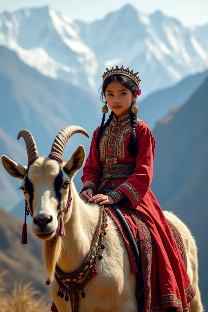 A nepali beautiful girl full dresup she is ride on the goad look like a ...