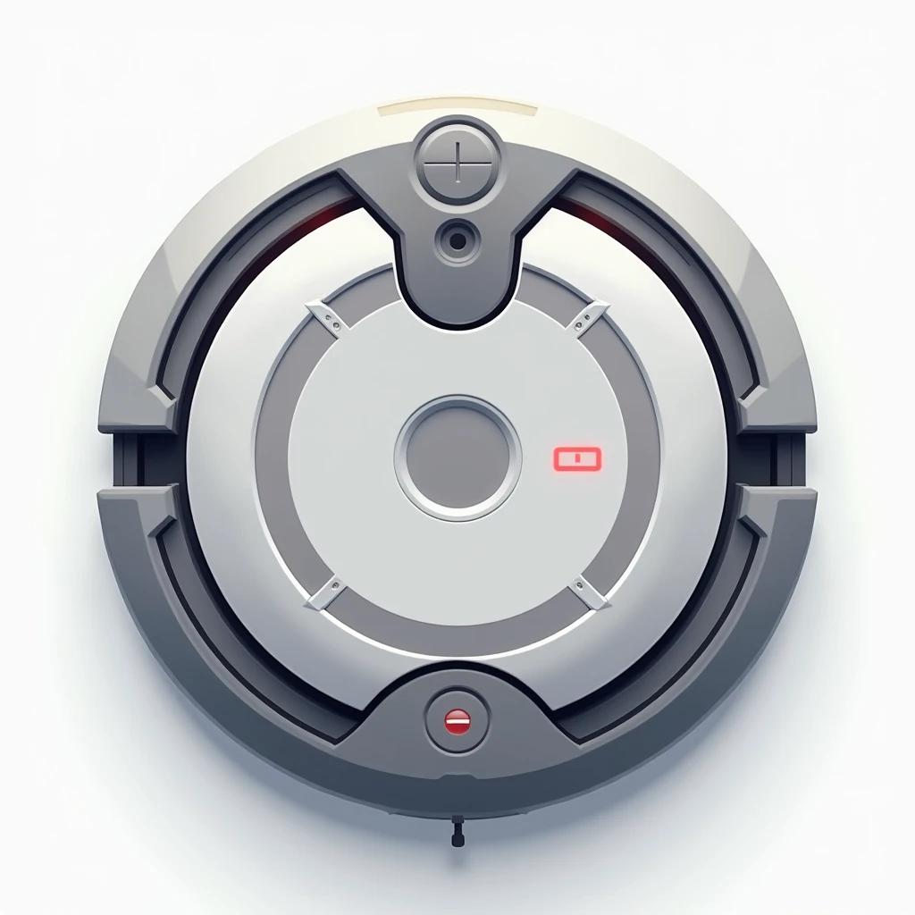 A top-down 2D game asset of a circular laser projector resembling a ...