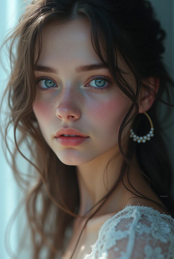 1 girl, blue eyes, long hair - SeaArt AI