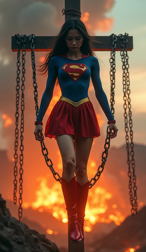 Cute Japanese、 supergirl 。 、 Her torso is tightly tightened with iron ...