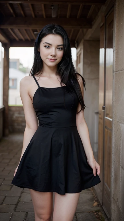 22 year old girl, face similar to Amy Lee's, blue eyes, smile - SeaArt AI