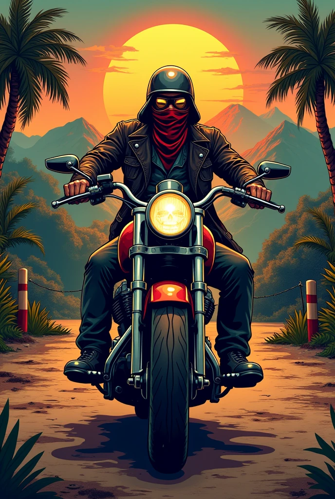 Nicaraguan bikers logo and a combination of pirates - SeaArt AI