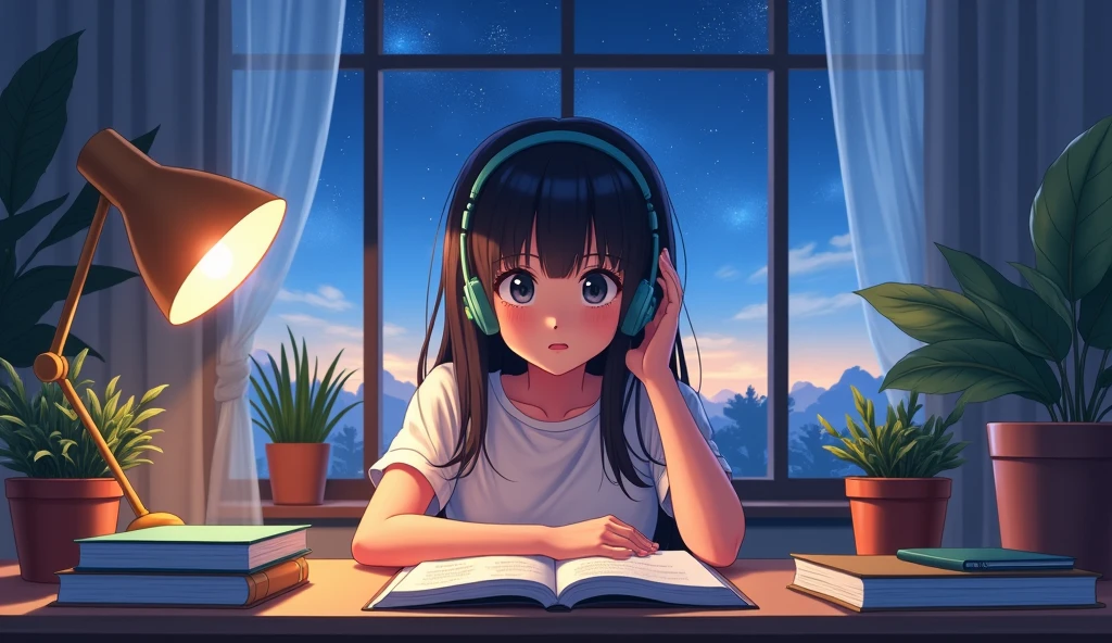 An anime-style illustration designed to evoke a sense of focus and ...