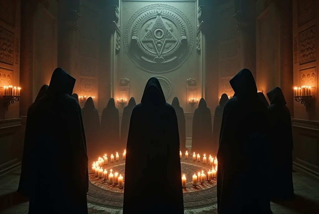 A hyper-artistic, photorealistic depiction of a dimly lit empty secret ...