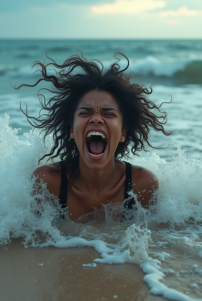 Stunning Body, drowned in wave of intense orgasm, screaming - SeaArt AI