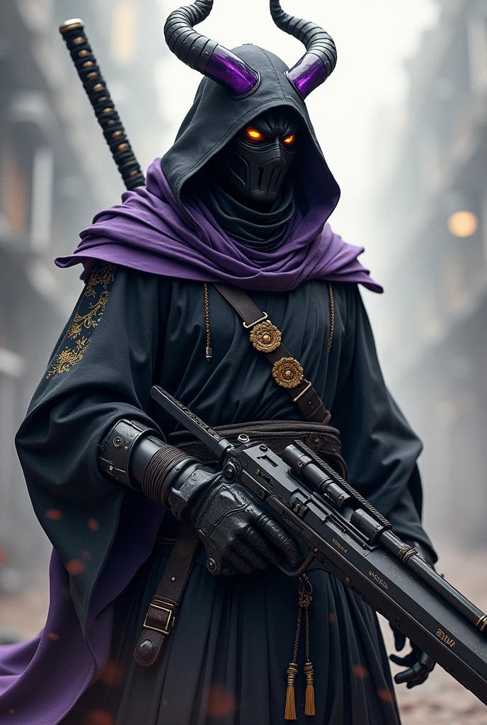 A ninja knight human version. With the traditional Japanese war ...