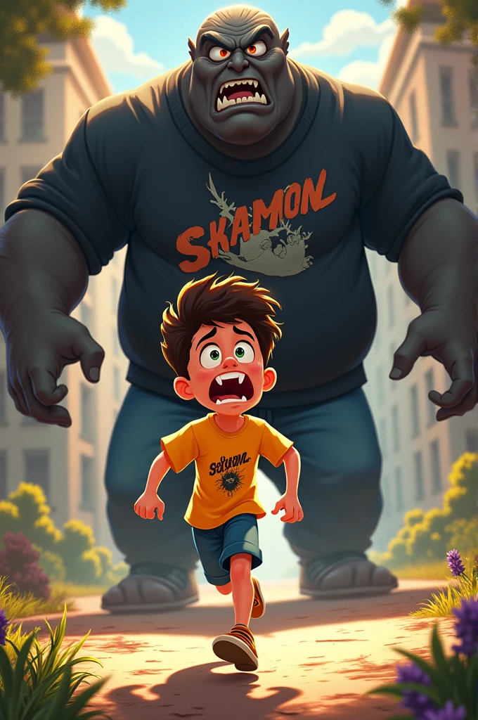 Disney poster a in a t-shirt with the Szymon print screams and runs ...