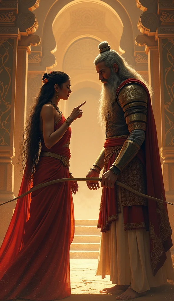 "Create an illustration depicting a dramatic moment from the ...