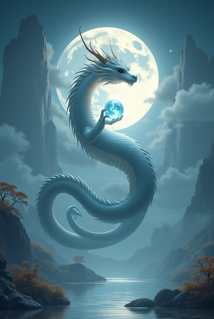 Moon読命 Dragon moon Grand Master Liuhe nature Healing soft smooth delicate b - SeaArt AI