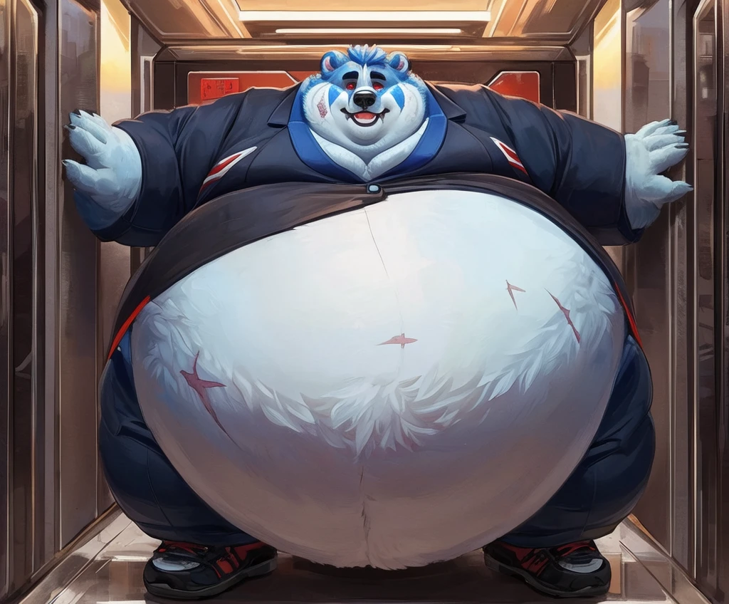 Very Extremely Morbidly-Obese Blue Grizzly Bear with Very Extremely ...
