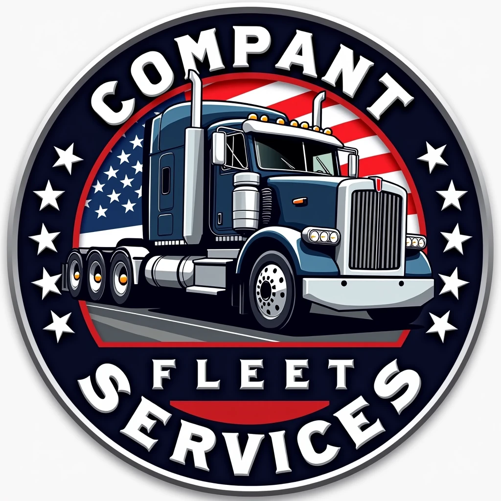 Design a bold and patriotic circular logo for a fleet services company ...